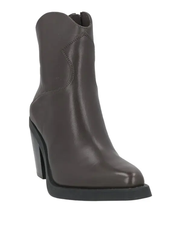 Ash Leather Cowboy Ankle Boots