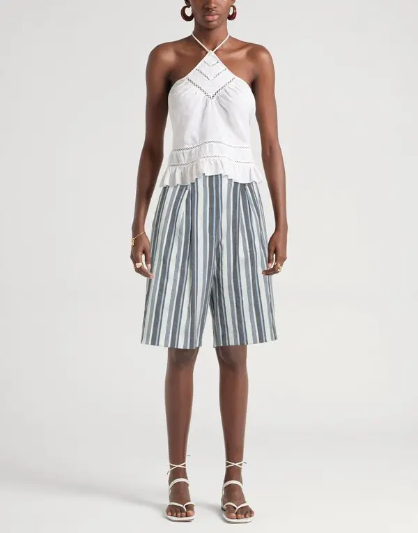 Hugo Striped Twill Bermuda Shorts