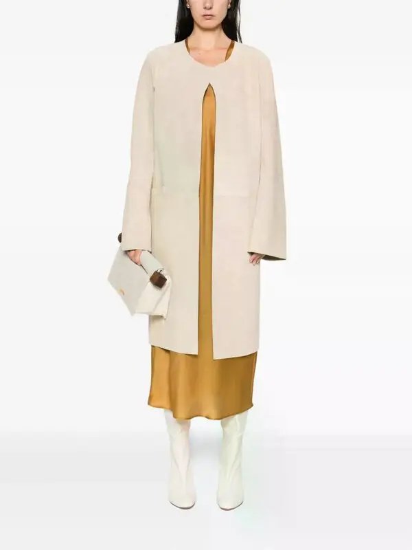 TOTEME Suede Coat - Neutrals