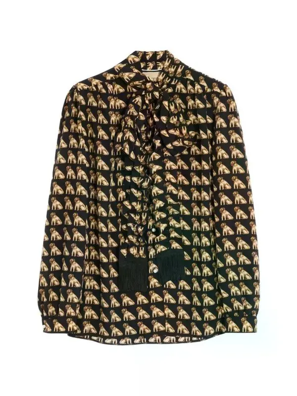 Valentino Garavani Crepe De Chine Shirt - Black
