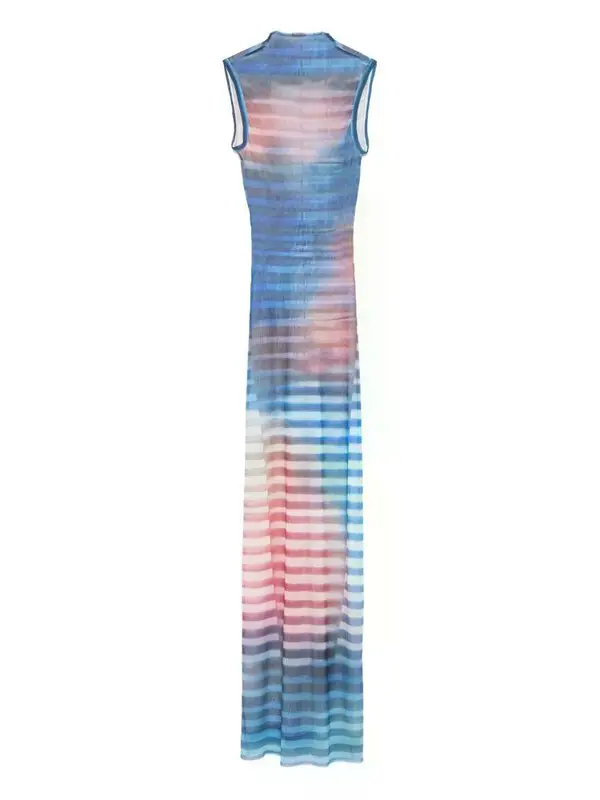 JEAN PAUL GAULTIER Sleeveless Striped Dress - Blue