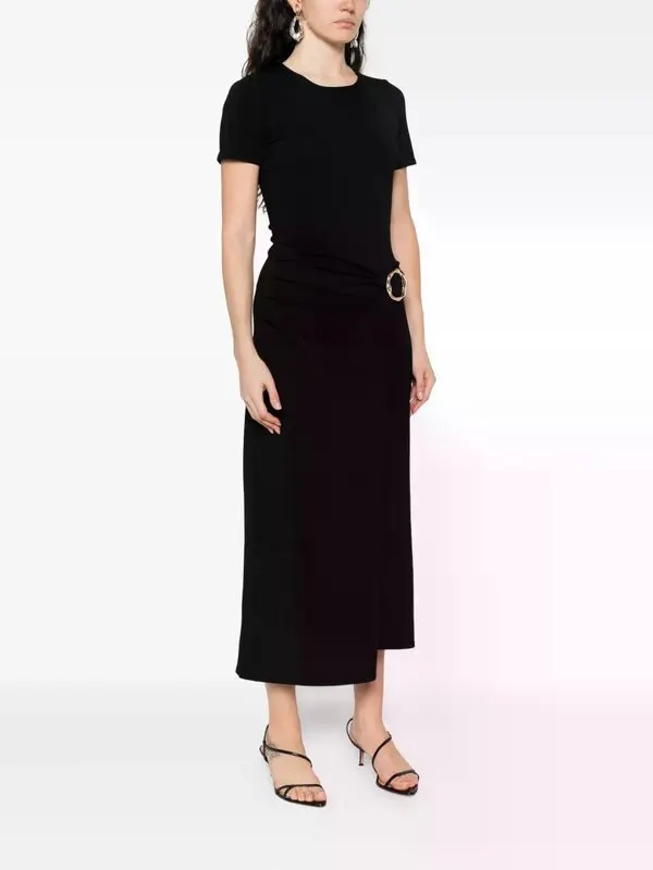 Simkhai Belted Draped Midi Dress