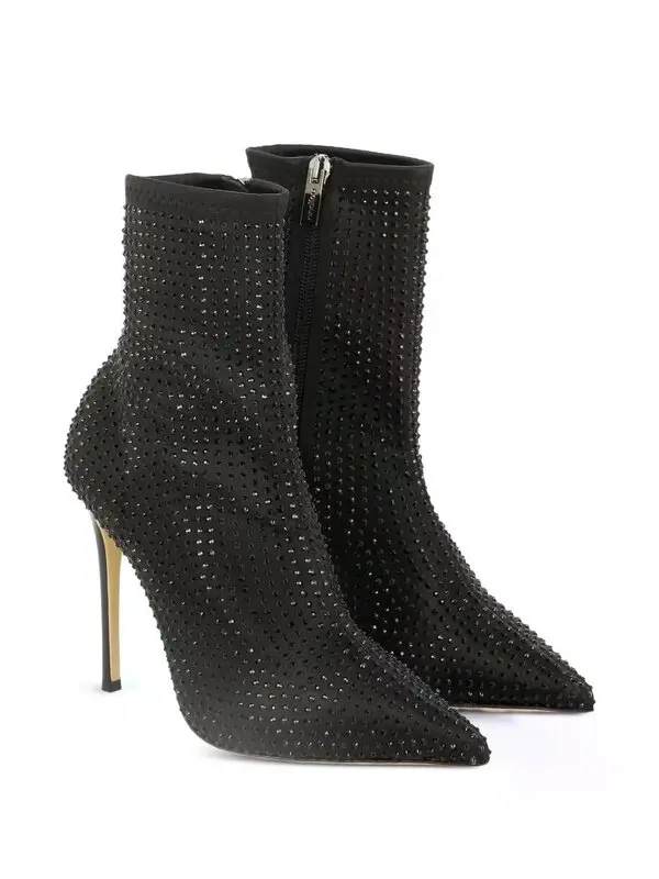 NINALILOU 105mm Crystal-embellished Pointed-toe Boots