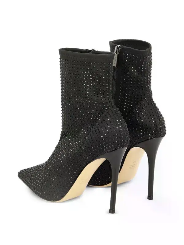 NINALILOU 105mm Crystal-embellished Pointed-toe Boots