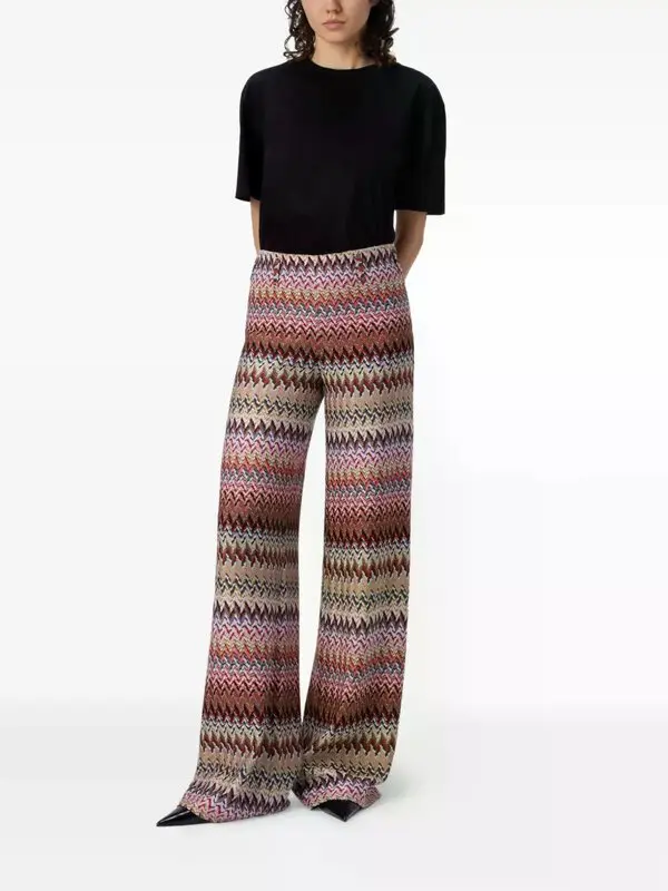 Missoni Chevron-pattern Trousers - Red