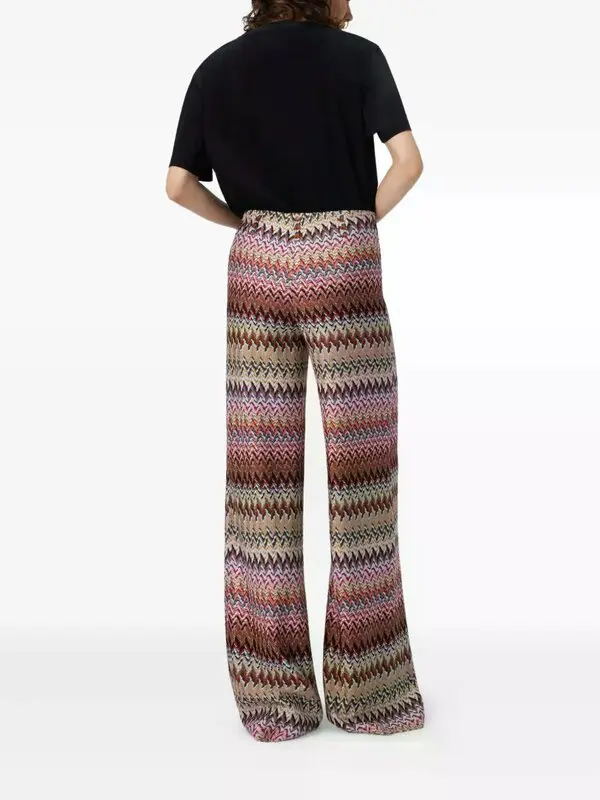 Missoni Chevron-pattern Trousers - Red
