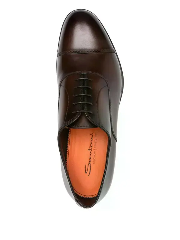 Santoni Leather Oxford Shoes