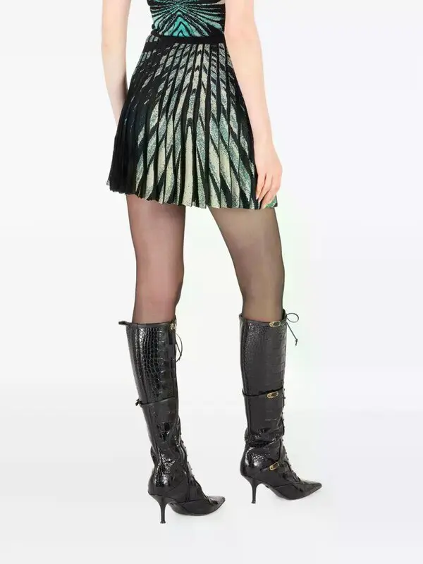 Roberto Cavalli Pleated Mini Skirt - Blue