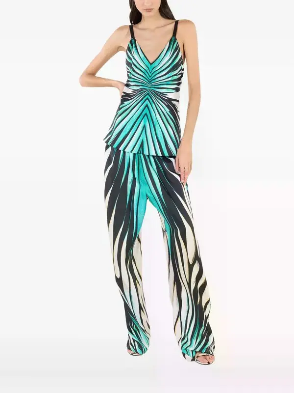 Roberto Cavalli Printed Silk Top