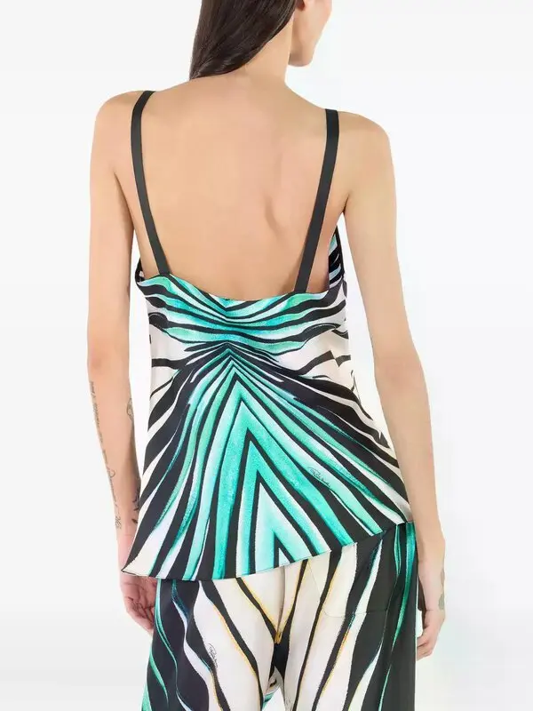 Roberto Cavalli Printed Silk Top