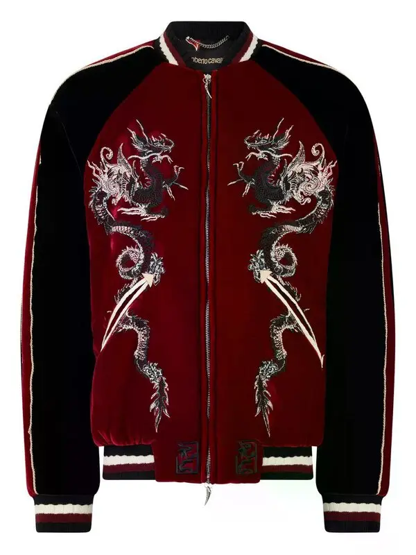 Roberto Cavalli Embroidered Bomber Jacket