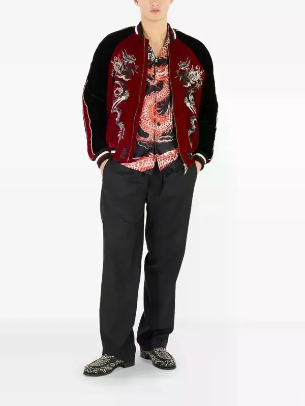 Roberto Cavalli Embroidered Bomber Jacket