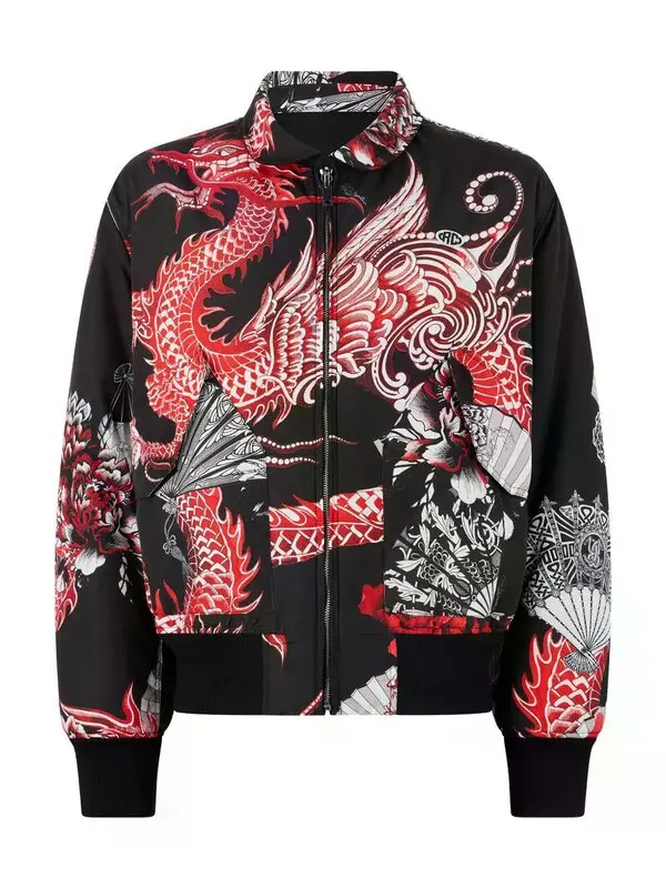Roberto Cavalli Dragon-print Reversible Bomber Jacket