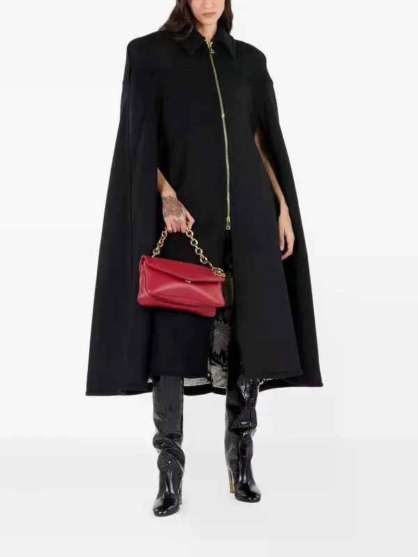 Roberto Cavalli Zip-front Cape With Shoulder Pads
