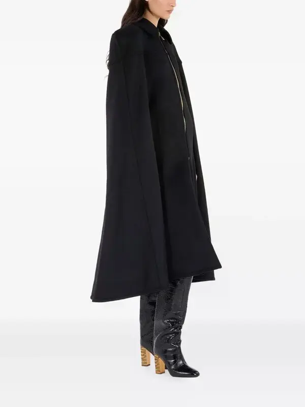 Roberto Cavalli Zip-front Cape With Shoulder Pads