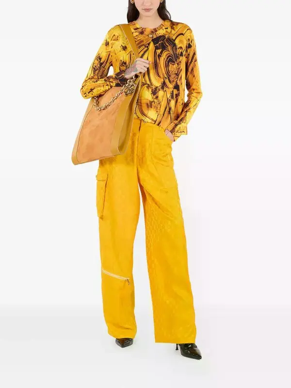 Roberto Cavalli Patterned Cargo Trousers