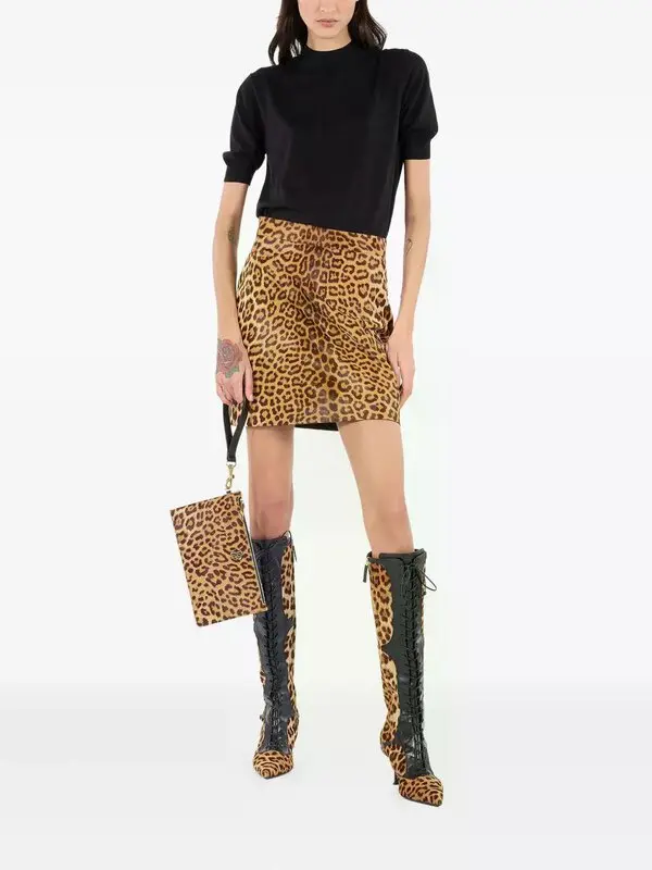 Roberto Cavalli Leopard-print Mini Skirt