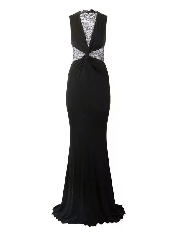 Roberto Cavalli Lace-insert Gown