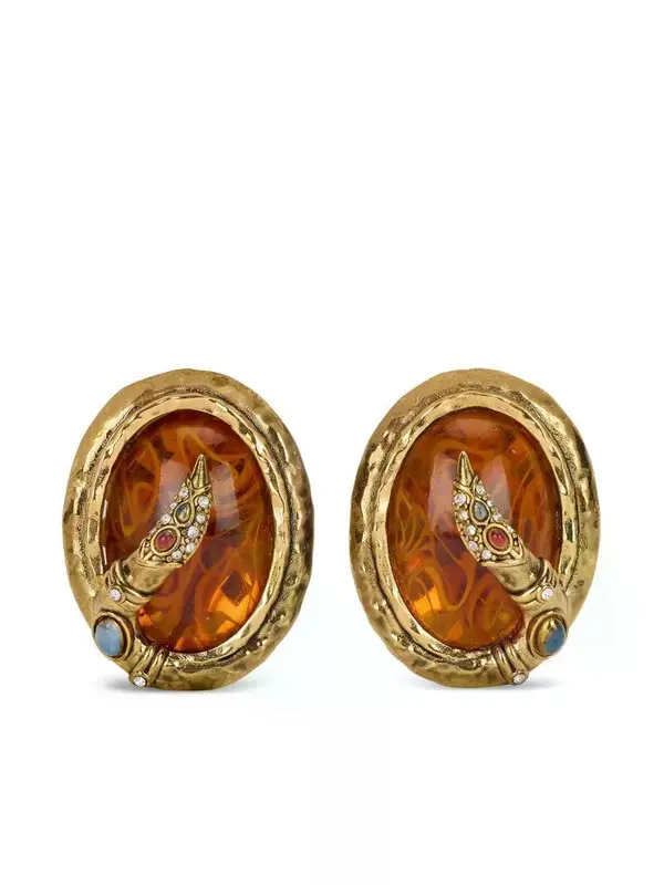 Roberto Cavalli Snake-embellished Clip-on Earrings