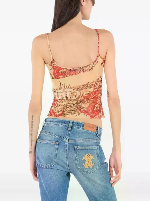 Roberto Cavalli Printed Cropped Top