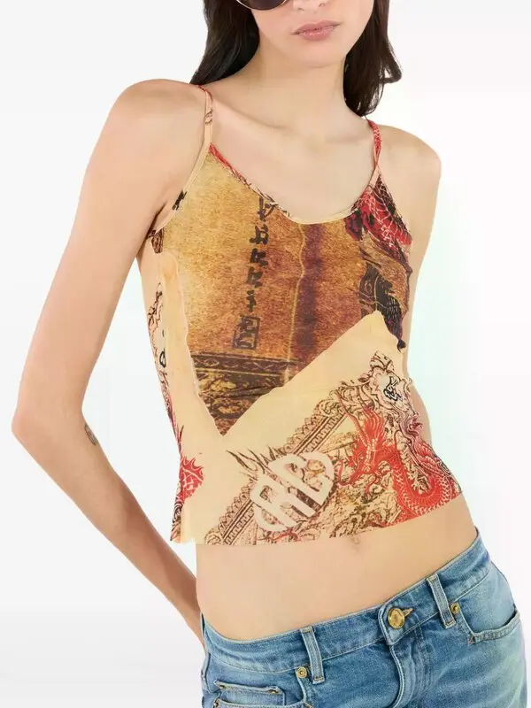 Roberto Cavalli Printed Cropped Top