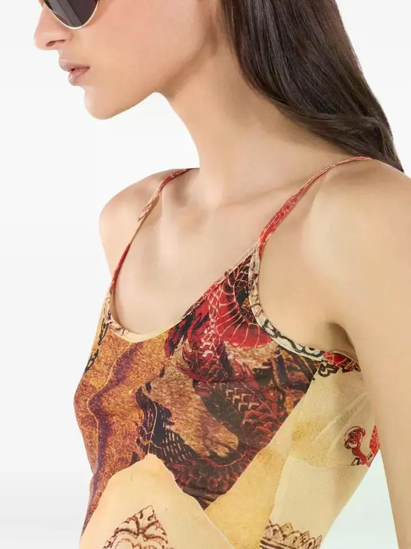 Roberto Cavalli Printed Cropped Top
