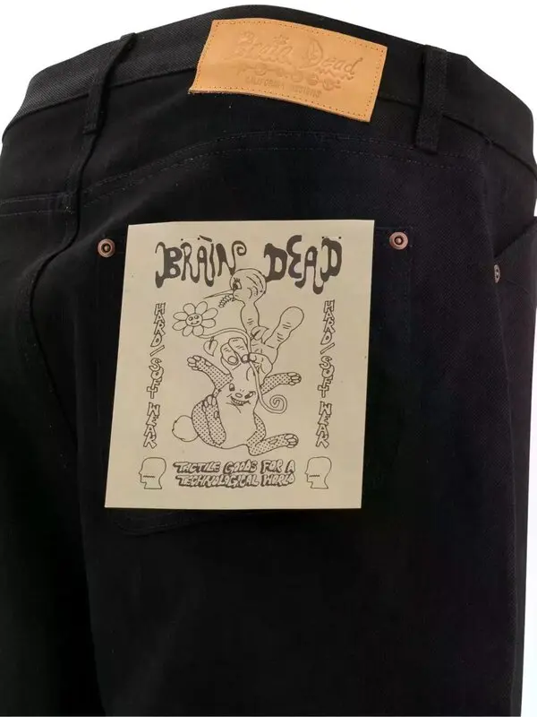 BRAIN DEAD Logo-patch Jeans