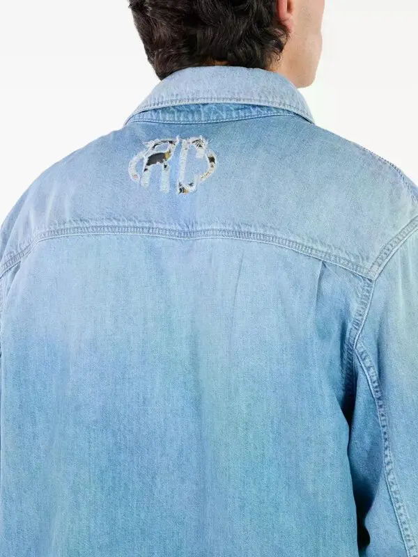 Roberto Cavalli Stud-button Denim Shirt