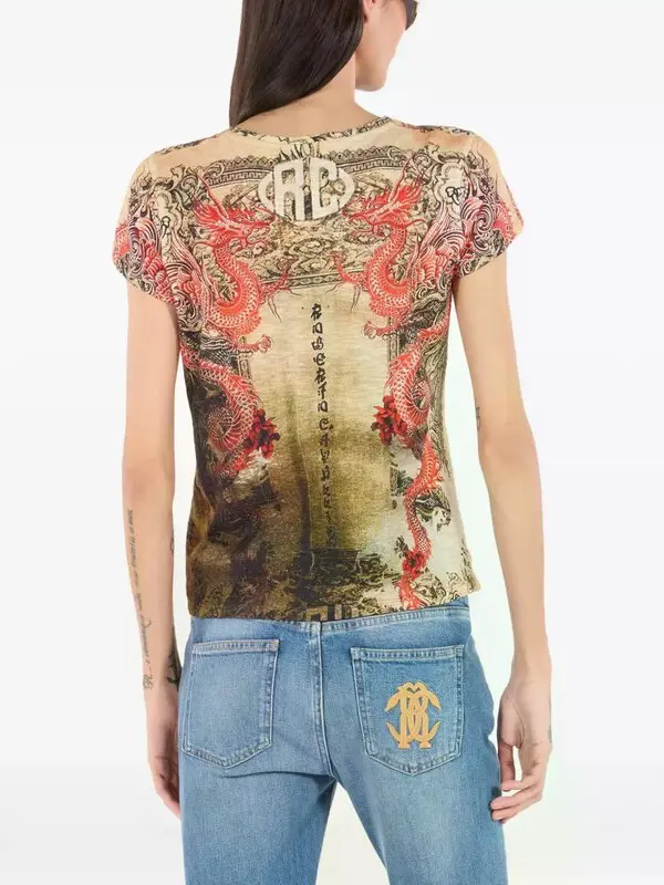 Roberto Cavalli Dragon-print T-shirt