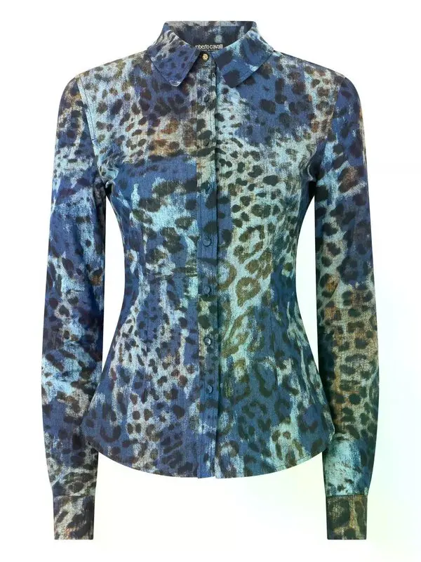 Roberto Cavalli Leopard-print Button-up Shirt