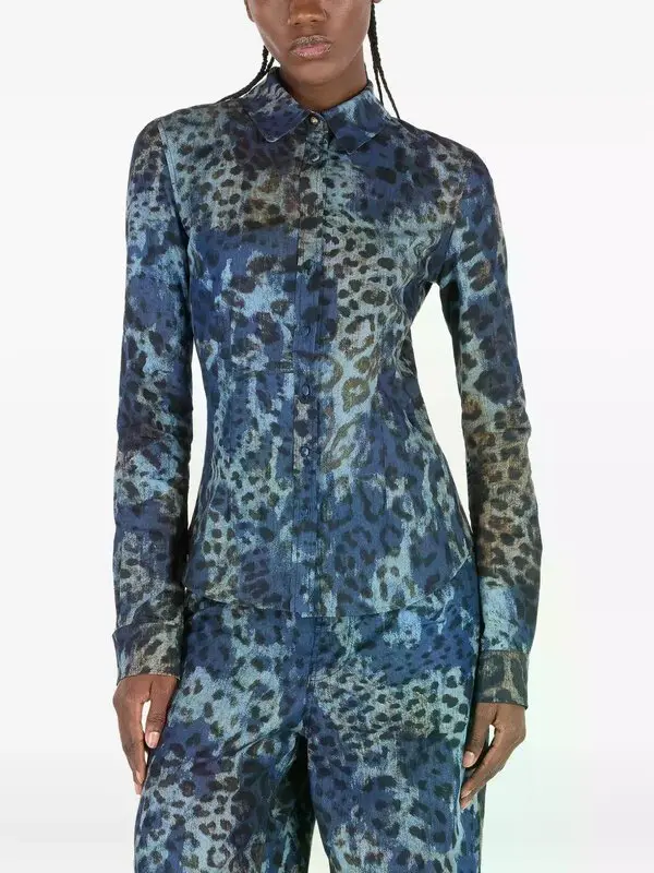 Roberto Cavalli Leopard-print Button-up Shirt