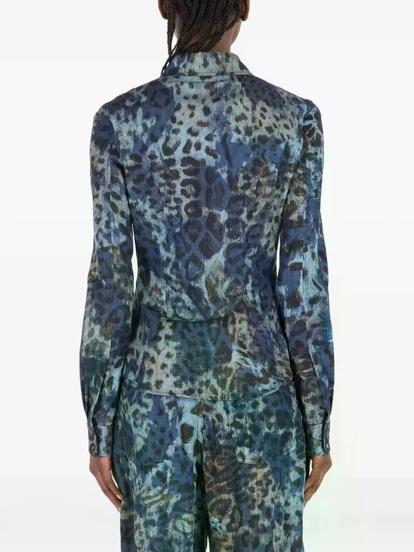 Roberto Cavalli Leopard-print Button-up Shirt