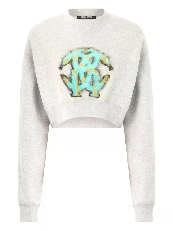 Roberto Cavalli Logo Cropped Sweatshirt