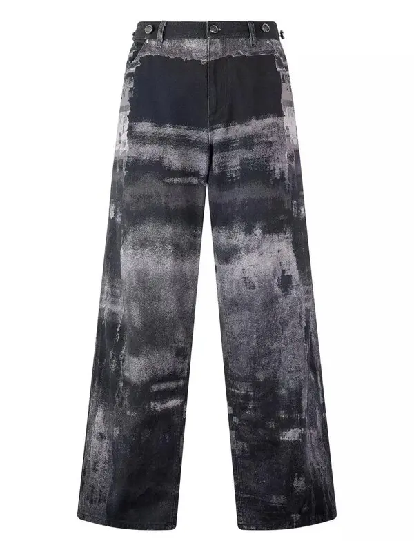 Roberto Cavalli Abstract-print Cotton Trousers