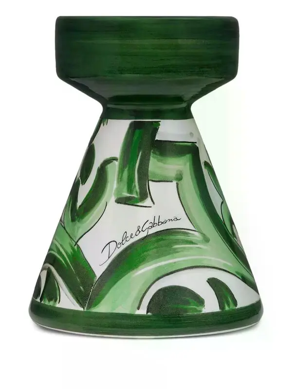 Dolce & Gabbana Small Printed Candle Holder - Green