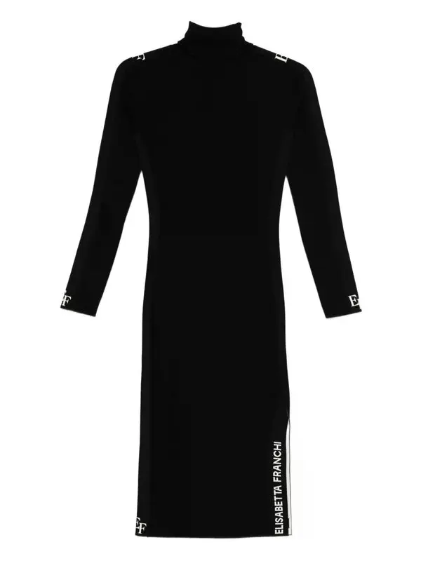 Elisabetta Franchi Turtleneck Long Sleeve Dress