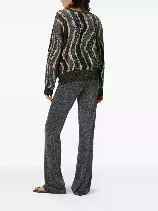 Missoni Metallic-effect Flared Trousers