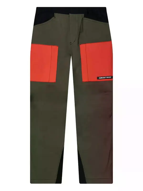 AMBUSH Paneled Cargo Trousers - Green