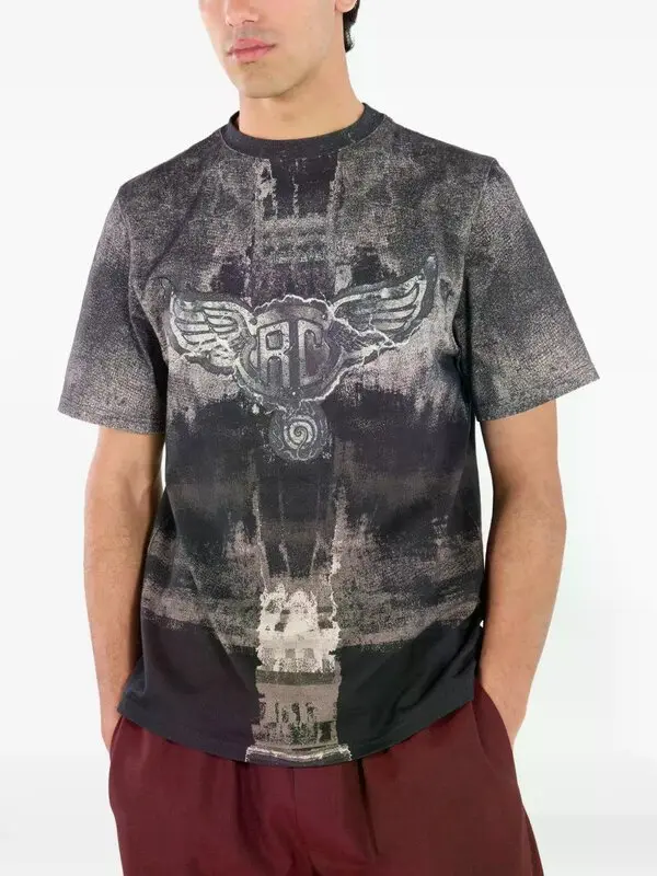 Roberto Cavalli Winged Monogram-print T-shirt