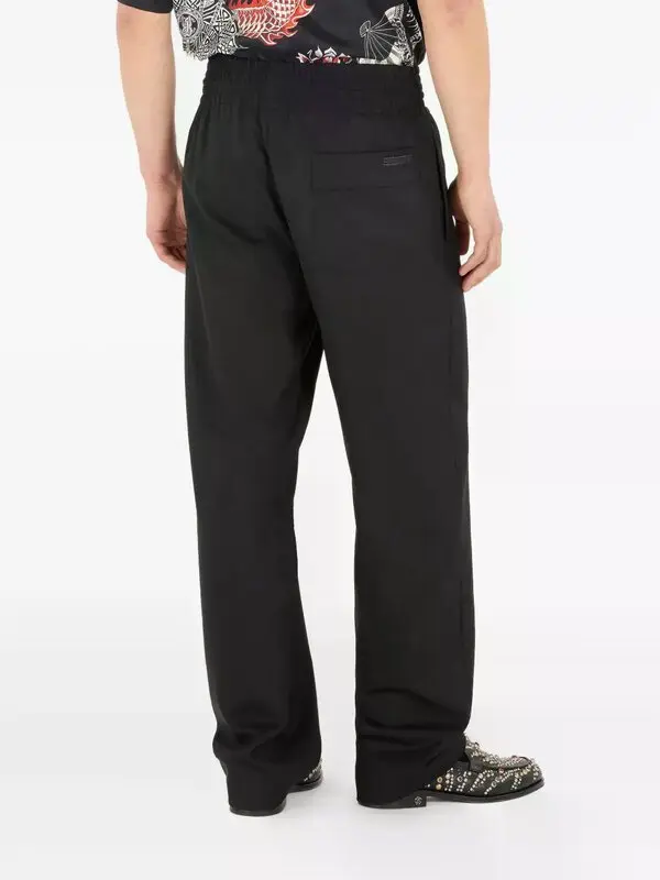 Roberto Cavalli Elasticated-waist Virgin-wool Trousers
