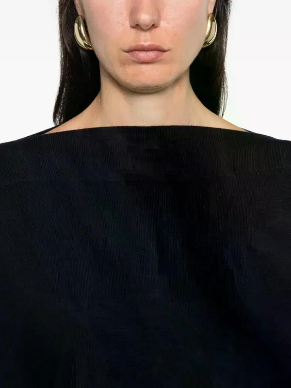 DANIELA GREGIS Boat-neck Wool Sweater - Blue