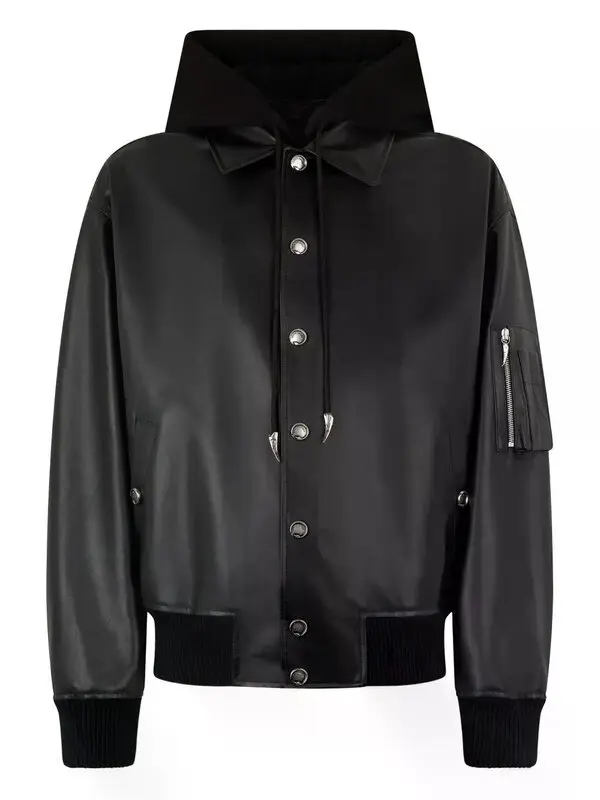 Roberto Cavalli Leather Bomber Jacket