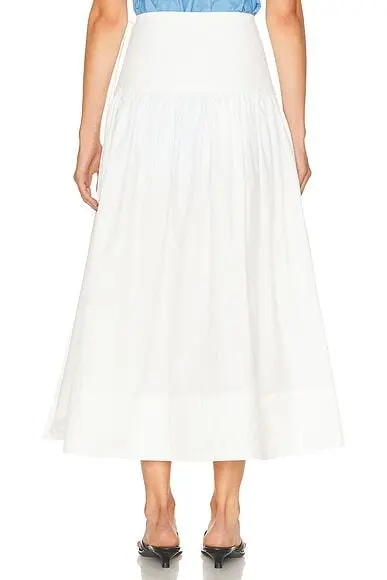 HELSA Midi Wrap Skirt In Tech Poplin