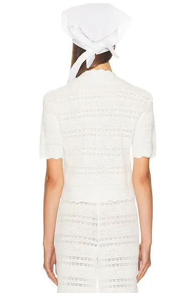 HELSA Kaitltn Scalloped Knit Top