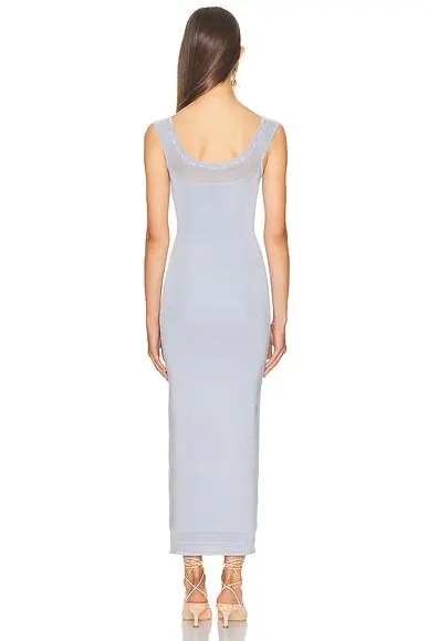 HELSA Brie Midi Dress - Sky Blue