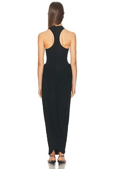 HELSA The Duchess Jersey Dress - Black