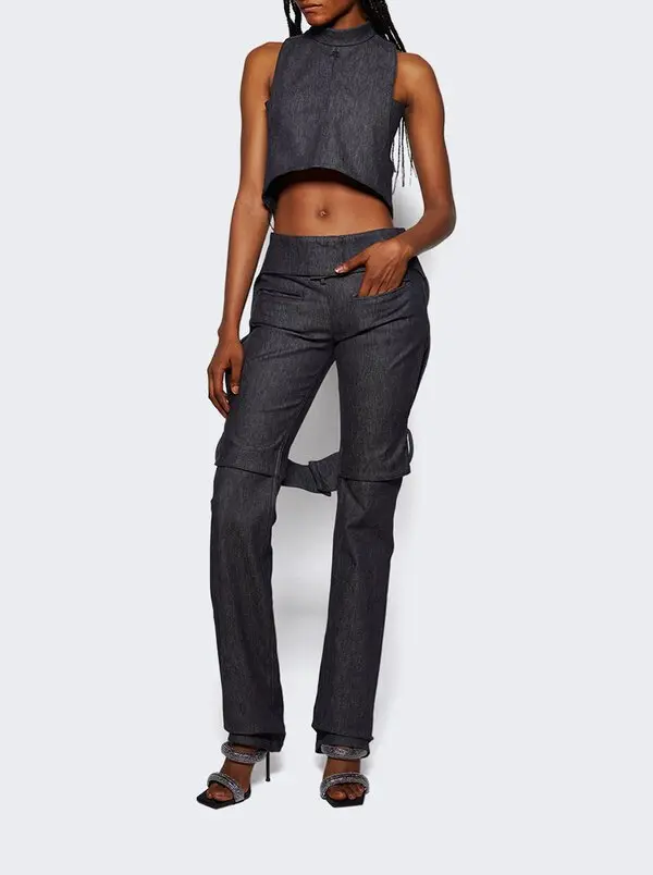 COURRÃ¨GES Strap Bootcut Denim Pants