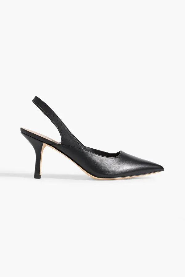 STUART WEITZMAN Zuri 75 Leather Slingback Pumps - Black