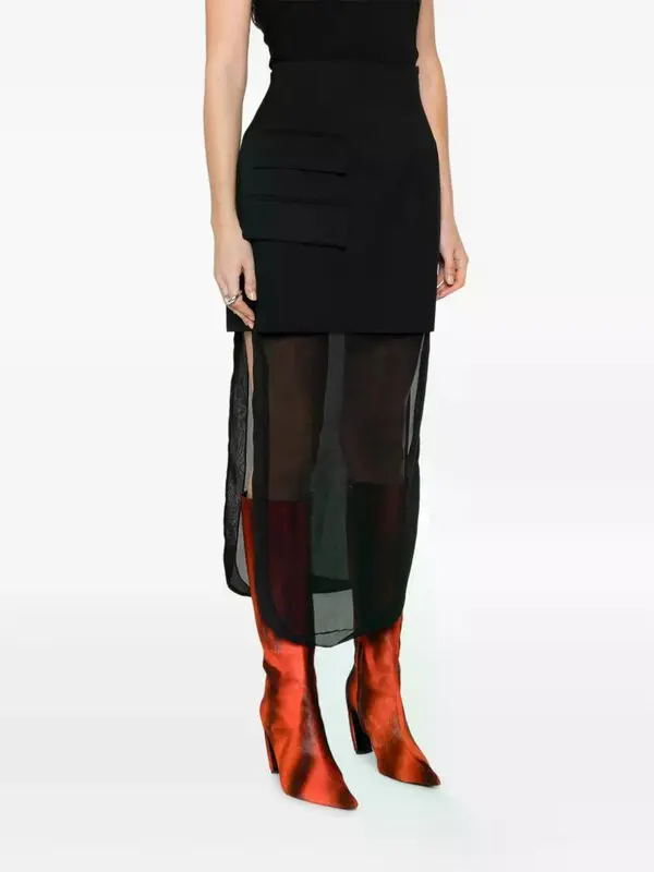 A.W.A.K.E. Mode Sheer Layer Midi Skirt