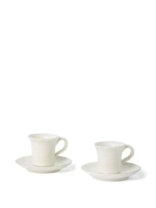 Brunello Cucinelli Ceramic Expresso-cup Set - White